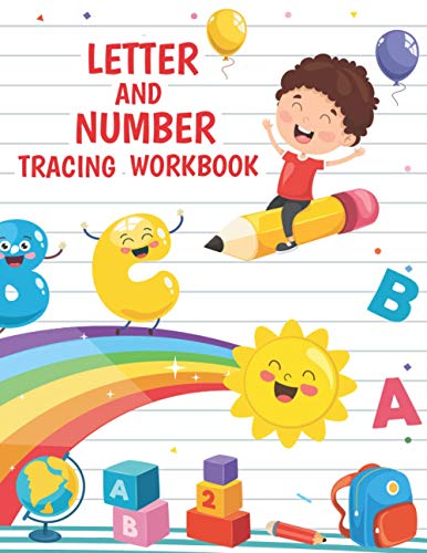 Letter And Number Tracing Workbook: Practice for Kids with Pen Control ...
