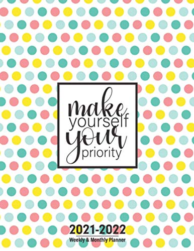 2021-2022 Weekly & Monthly Planner: Simple Cool Background Academic ...