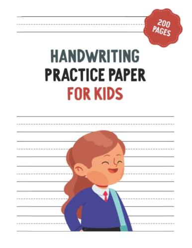 Handwriting Practice Paper for Kids: hand writting practice book ...