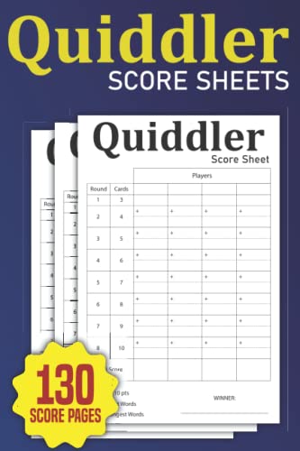 Quiddler Score Sheets: 130 Quiddler Score Pads For Scorekeeping 8.5 x ...