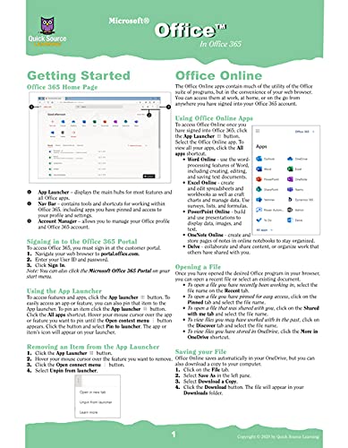 Office in Office 365 Quick Source Reference Guide by Quick Source ...