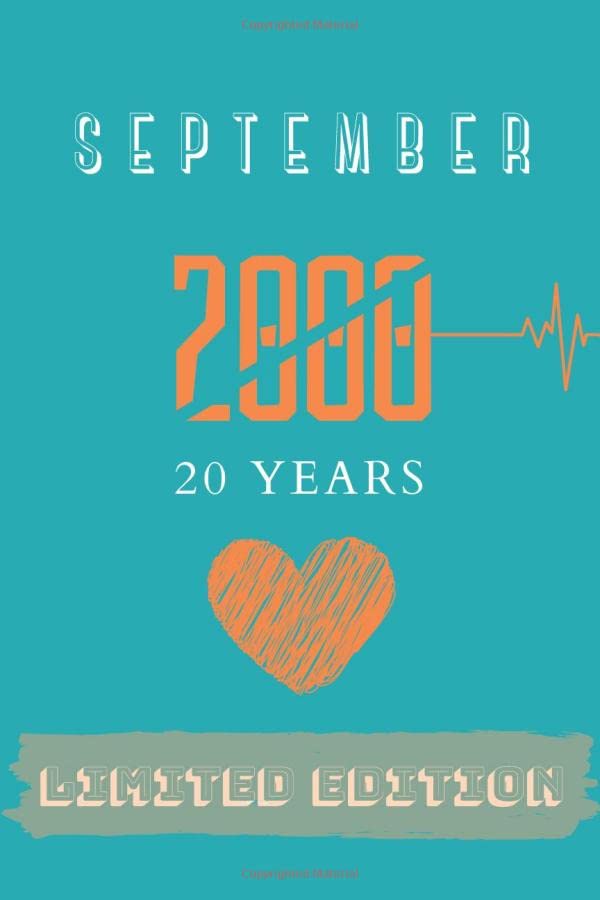 September 2000 Limited Edition 20 Years: 20 Year Old 20th Birthday Gift ...