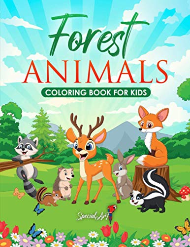 Forest Animals - Coloring Book for Kids: More than 50 fun Coloring ...