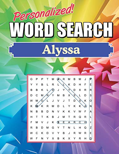 Alyssa Word Search: Large Print Word Find Puzzles by Ghp Personalized ...