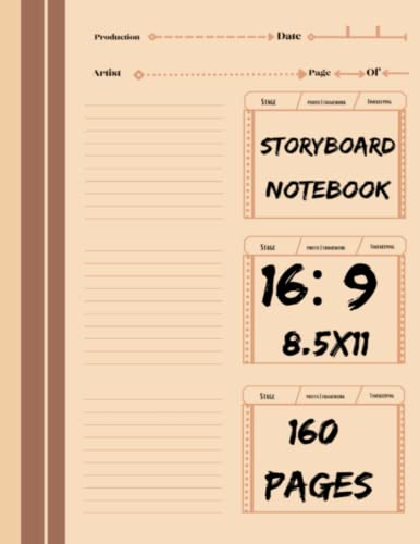 Storyboard Notebook 16:9: Blank Storybook | 16:9 Template Panels ...