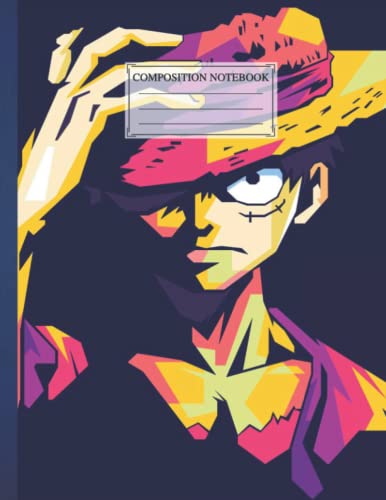 Composition notebook: luffy (657).Halloween with cartoon characters ...