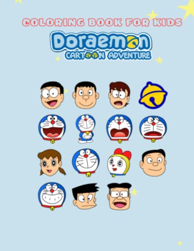 Doraemon Coloring Book For Kids: A Fabulous Coloring Book For Fans of ...