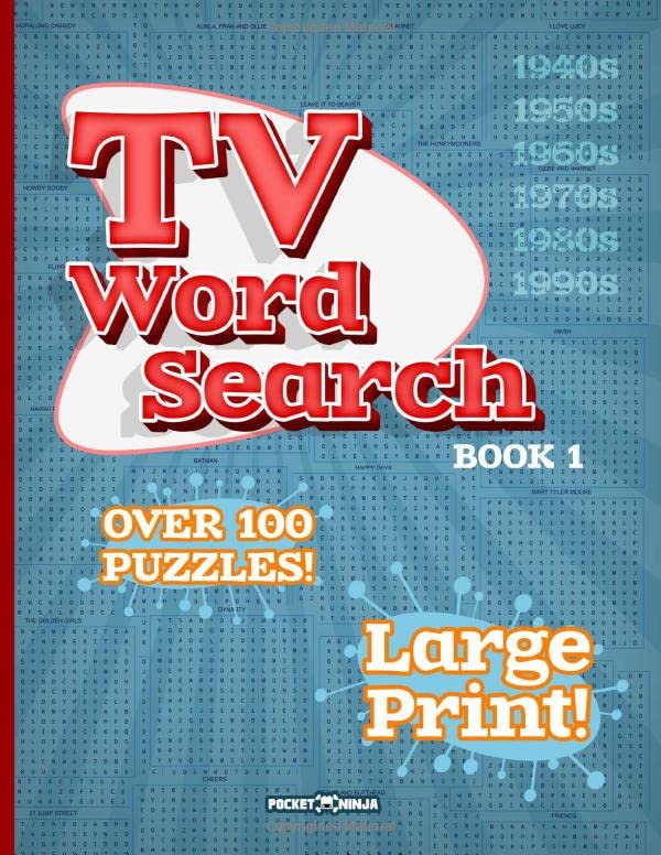 TV WORD SEARCH: Book 1 - Word Search Puzzle Book in Large Print. by ...