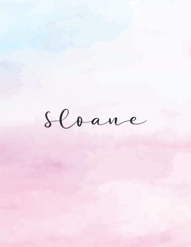Sloane: Personal Name Dot Gird Notebook For Graphing Pad, Design Book ...