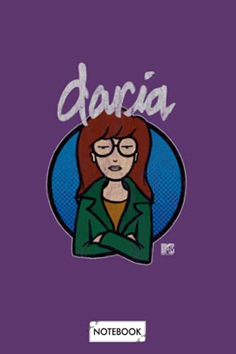 Vintage Daria Mtv G84300 Notebook: Matte Finish Cover, Diary, Journal ...