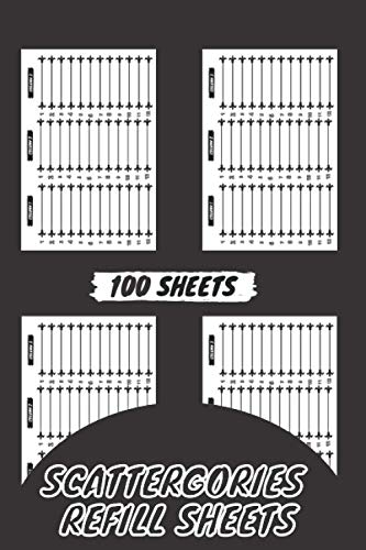 Scattergories Refill Sheets: 100 Scattergories Board Game Refills ...