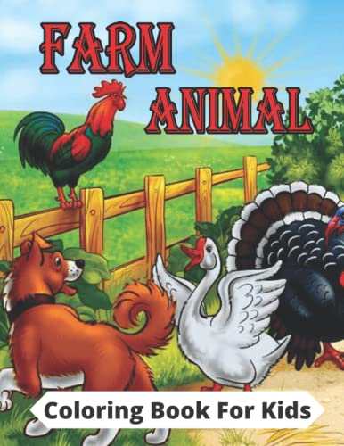 Farm Animals Coloring Book For Kids: Simple and Unique Designs: Cows ...