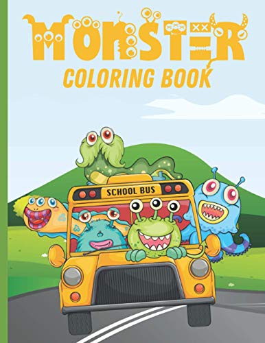 Monster Coloring Book: A Cute and Funny Monster Coloring Book For Kids ...