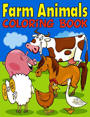 Farm Animals Coloring Book For Kids and Toddlers: 51 Sketches of Horse ...