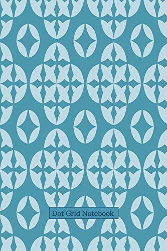 Dot grid Notebook: Cute Blue Cross Pattern Cover Dotted Paper Journal ...