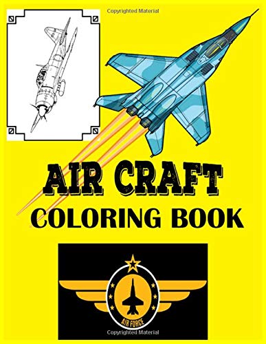 AIRCRAFT COLORING BOOK: Jet Fighters Coloring Book,Lego-Helicopter ...