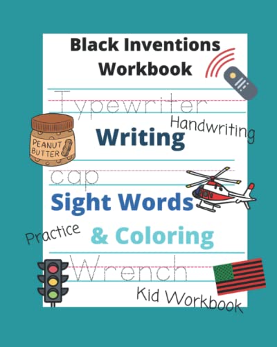 Black Inventions Workbook for handwriting, reading and coloring ...