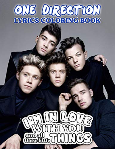 One Direction Lyrics Coloring Book: A Fun Coloring Book For Adults For ...