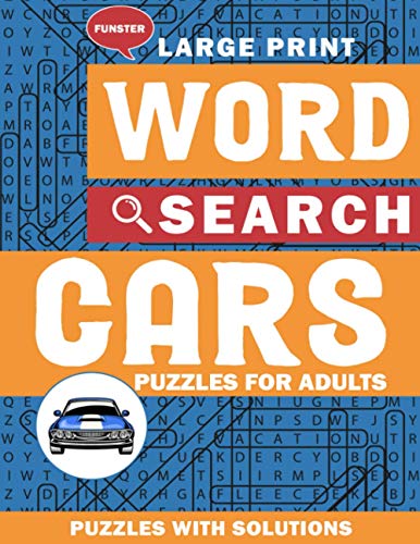 Funster large print Word Search Cars Puzzles for Adults: Cars Word ...