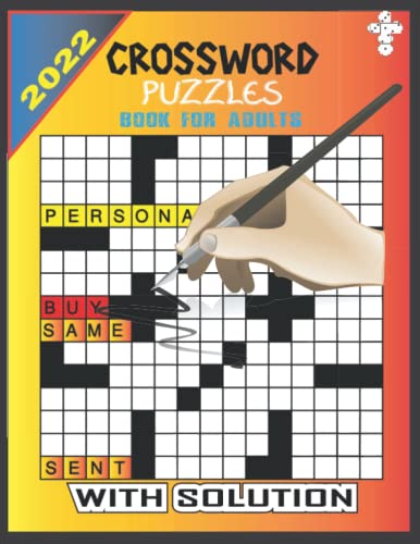 2022 Crossword Puzzles Book For Adults With Solution: Large-Print, Easy ...