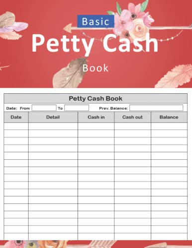 Petty Cash Book: Basic Ledger for Petty Cash Record Keeping - Log Book ...
