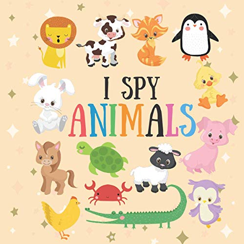 I Spy Animals: Activity Book for Preschoolers with Yellow Cover by Woj ...