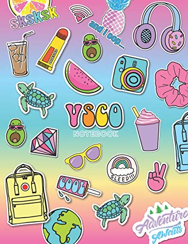 VSCO Notebook: 8.5 x 11, Lined Pages. For Trendy, Confident Vsco Girls ...