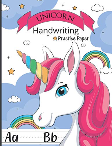 Unicorn Handwriting Practice Paper: Handwriting Blank Practice Paper ...