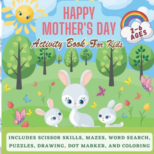 Funny and Happy Mother's Day Activity & Coloring Book for Kids: Ages 2 ...