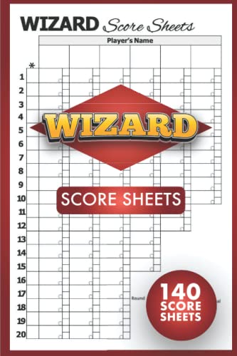 Wizard Score Sheets: 140 Wizard Card Game Score pads | Wizard Record ...