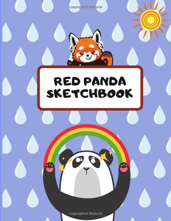 Red Panda Sketchbook: Blank Drawing Book Funny Bamboo Panda Bears ...