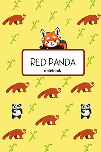 Red Panda Notebook: Composition Bamboo Panda Bears | College Ruled ...