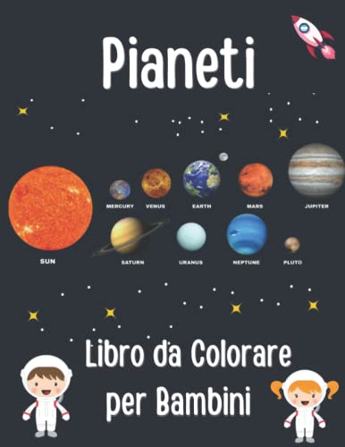 Pianeti Libro da Colorare per Bambini: Libro da colorare carino con i pianeti del sistema solare ...
