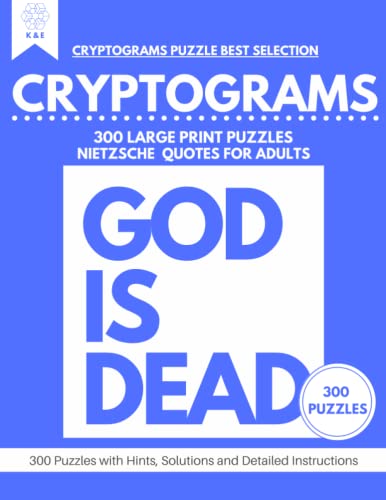 Cryptograms Puzzle Book For Adults: 300 Cryptogram Puzzles with ...