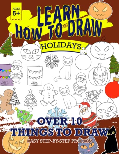 Learn How To Draw Holidays: Draw And Color Simple Things Holiday Gift ...