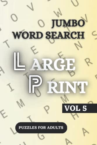 Jumbo Word Search For Seniors Large Print: Word Find Puzzles for ...