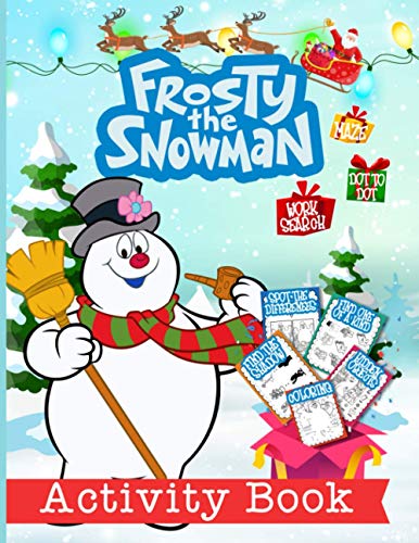 Frosty The Snowman Activity Book: Beautiful Simple Designs Hidden ...
