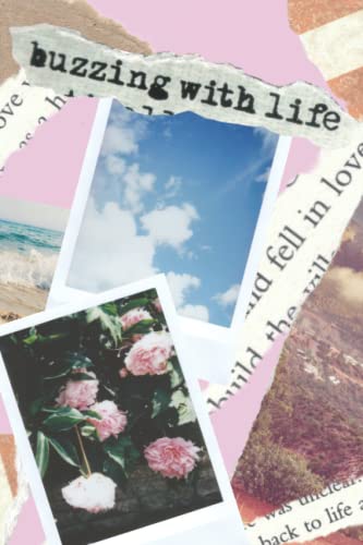 Collage Aesthetic Notebook: Pretty Girlie A5 Notebook, lined/ruled ...