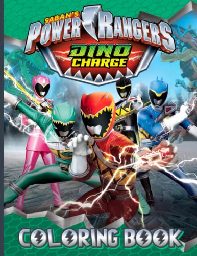 Power Coloring Book: Simple Fantastic Designs Dino Featuring Charge The ...