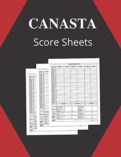 Canasta Score Sheets: Game Record Keeper Notebook | Score Keeping Book ...