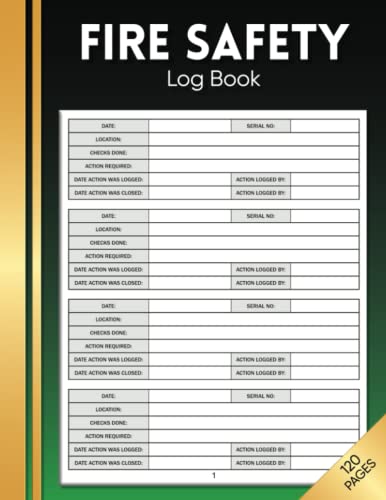 Fire Safety Log Book: Alarm Inspection Testing Log Book | Safety Log ...