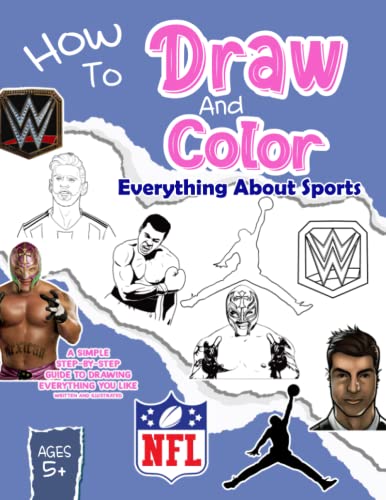 How To Draw And Coloring Everything About Sports: Easy Step-by-Step ...