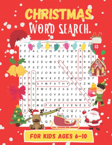Christmas Word Search For Kids Ages 6-10 | Fun Christmas Word Search ...