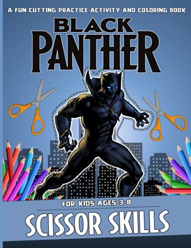 Black Panther Scissor Skills: Creature Kids Workbook Of Cutting Skill ...
