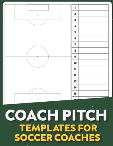 Coach Pitch Templates for Soccer Coaches: Player Tracking & Game Notes ...