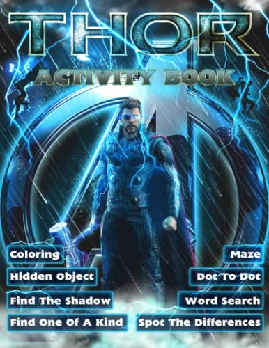 Thor Activity Book: Adorable Books For Spot Differences True Gifts ...