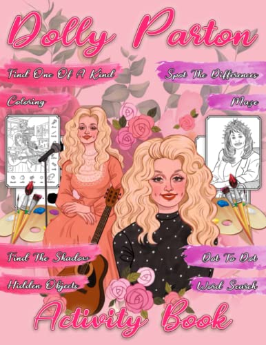 Dolly Activity Book: Favorite Contains All Parton Maze Word Search ...