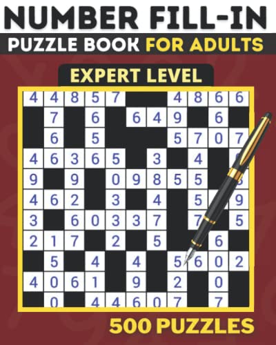 Number Fill in Puzzle Books: All Number Fill It In Puzzle Books, 500 ...