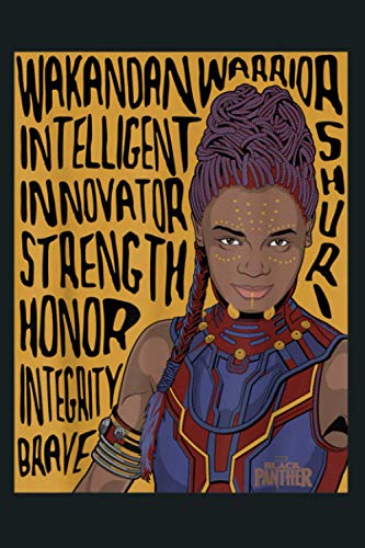 Marvel Black Panther Movie Shuri Word Art Graphic: Notebook Planner ...