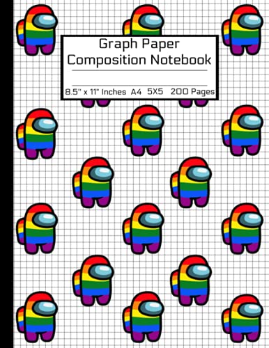 Among Us A4 Graph Paper Composition Notebook: Awesome LGBTQ+ Book ...